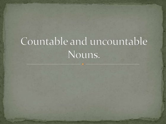 Mass and count nouns | PPT | Food & Drink