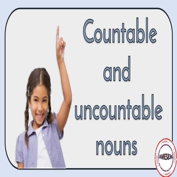 Countable and uncountable nouns | PPT