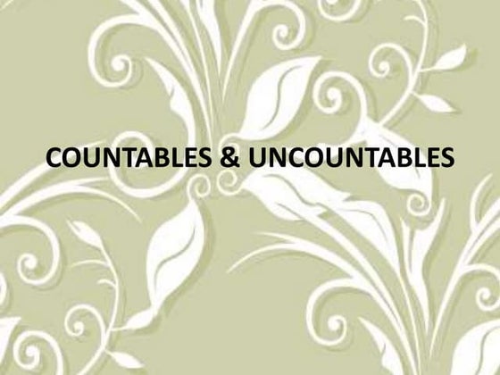 Mass and count nouns | PPT | Food & Drink