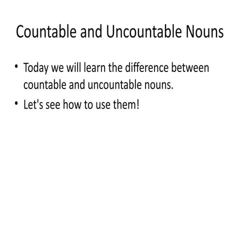 Countable_Uncountable_Nouns_Lesson for teenager | PPTX