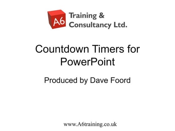 Embed Countdown Timer in PowerPoint Slide | PPTX | Computer Software and Applications | Computing