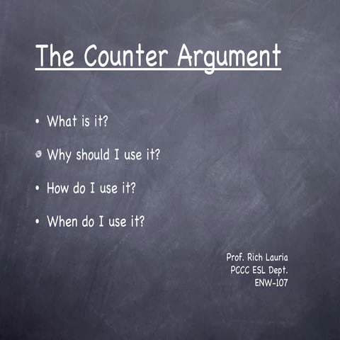 Counter argument presentation | PPT