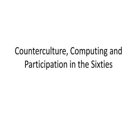 Counterculture Presentation | PPTX