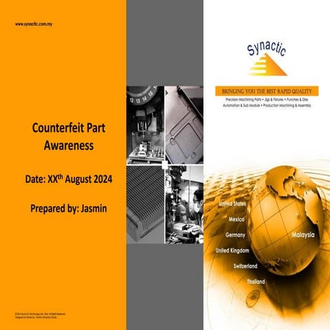 Counterfeit Part Awareness to prevent counterfeit issue | PDF
