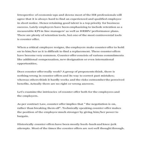 Counter offers | DOCX