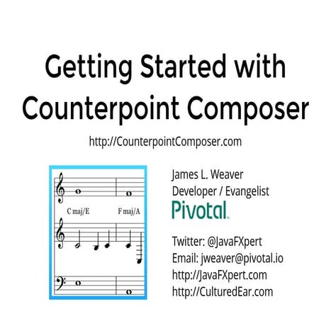 Getting started with Counterpoint Composer | PDF