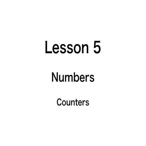Counters | PDF