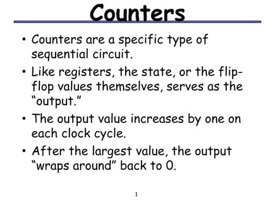 Digital Electronics - Counters | PPTX