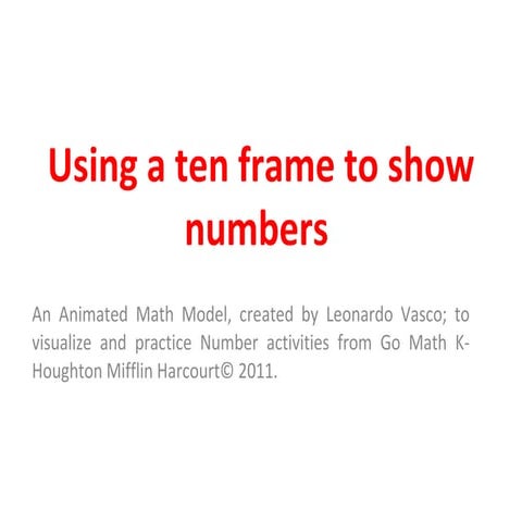 Counters in the ten frame 001 | PPT
