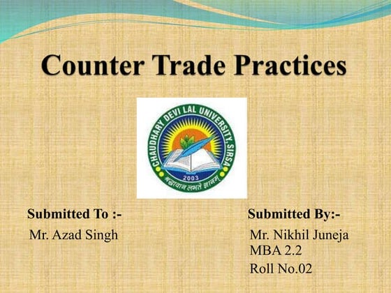 Counter trade | PPT