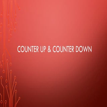Counter up & counter down penghitung digital | PPTX