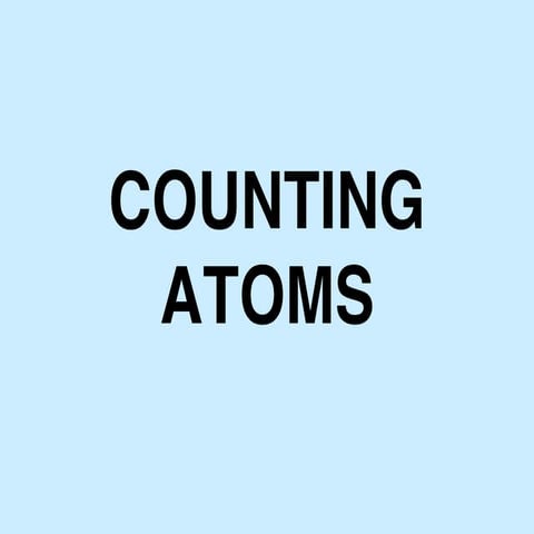 Counting atoms | PDF