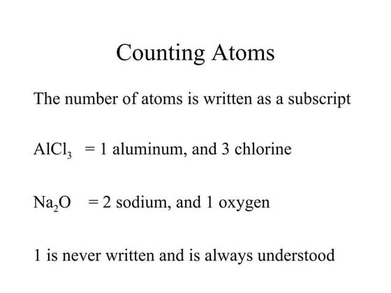 Counting atoms | PDF | Chemistry | Science
