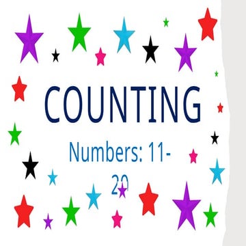 Counting Numbers for Kindergarten- Count 11 to 20 | PPTX