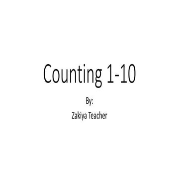 Counting 1-10 | PPT