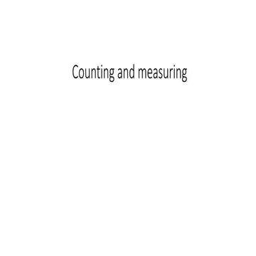 Counting and measuring - lesson plan | PPT