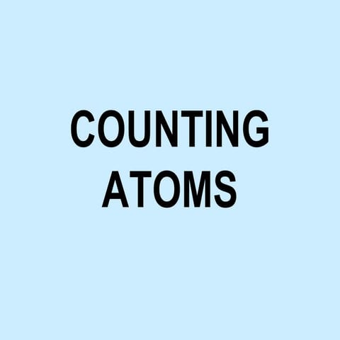 Counting Atoms | PPT