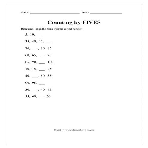 Counting by fives | PDF