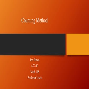 Counting Method Presentation | PPTX