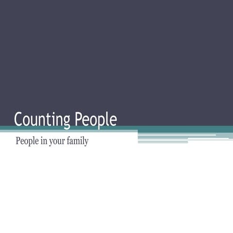 Counting people | PPTX