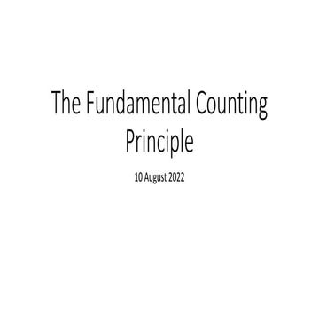 Fundamental counting principle powerpoint | PPTX