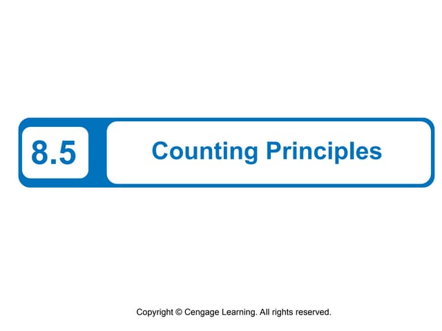 Counting Principles Permutation Combination Ppt