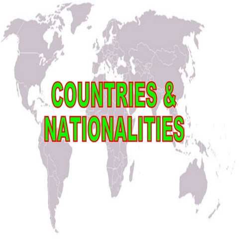 Countries and Nationalities | PPT