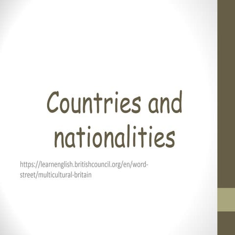Countries and-nationalities | PPT