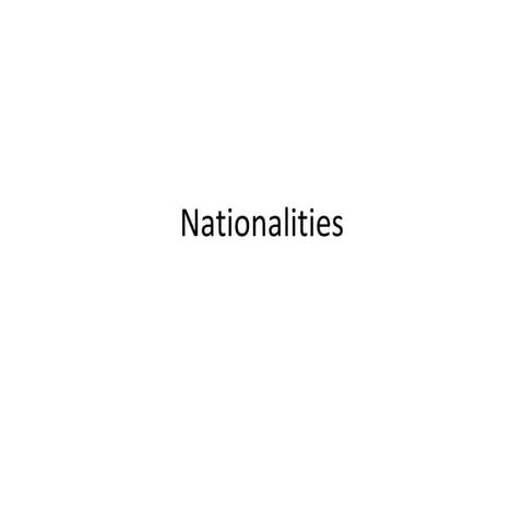 Countries nationalities | PPT