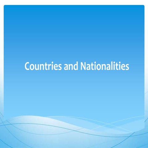 Countries and nationalities | PPTX