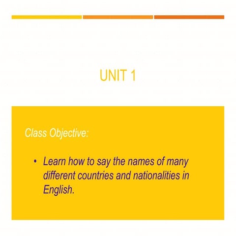 Countries and Nationalities | PPTX