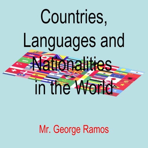Countries and nationalities in the world lesson | PPT