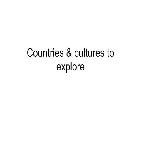 Countries & Cultures to Explore | PPT | South America Travel | Travel ...