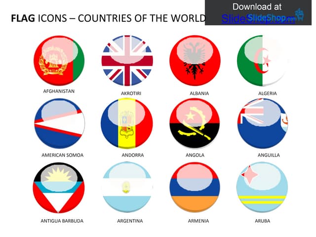 Countries and their flags. | PPTX