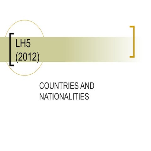 Countries, languages and nationalities | PPT