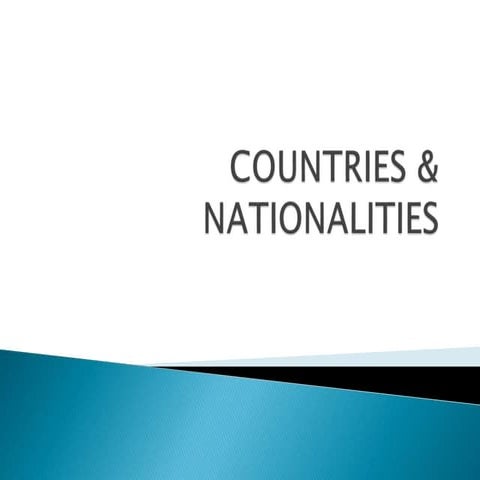 Countries & Nationalities | PPT