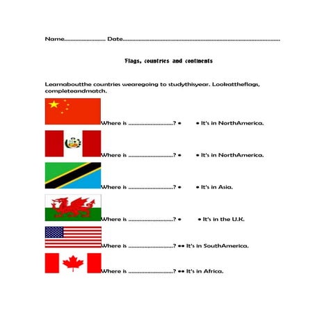 Countries (Year 5) | DOCX