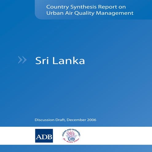 Country Synthesis Report on Urban Air Quality Management Sri Lanka | PDF