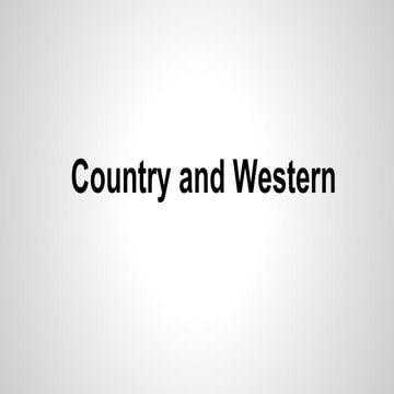 Country and bluegrass | PPT