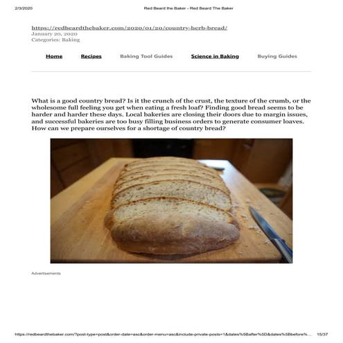 Country Herb Bread Recipe | PDF