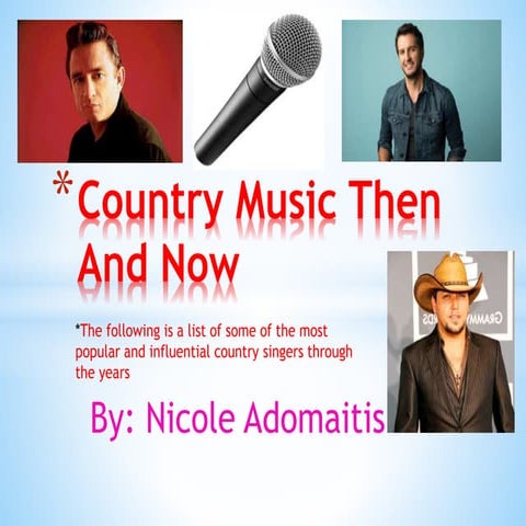 Country Music Then and Now | PPTX