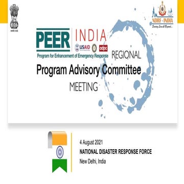 PEER Institutionalization progress in India | PPTX