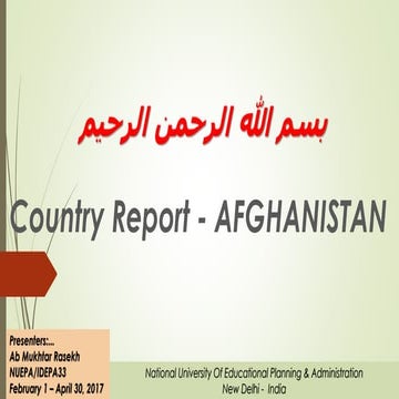 PPT presentation of afghanistan | PPTX