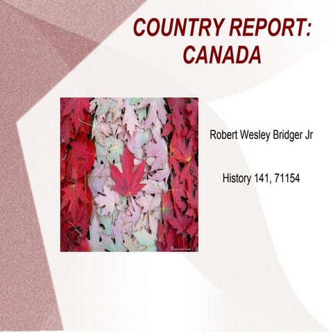 Country Report Canada | PPT