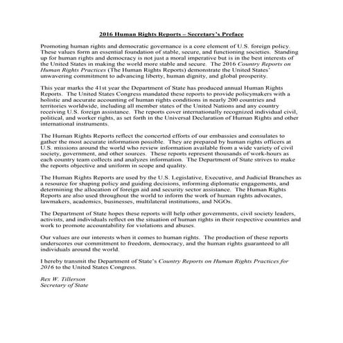 Country Reports on Human Rights Practices for 2016 Burma-Bureau of ...