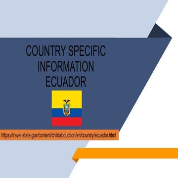 Country Specific Information Ecuador | PDF