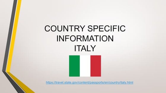 Country Specific Information Greece | PPT