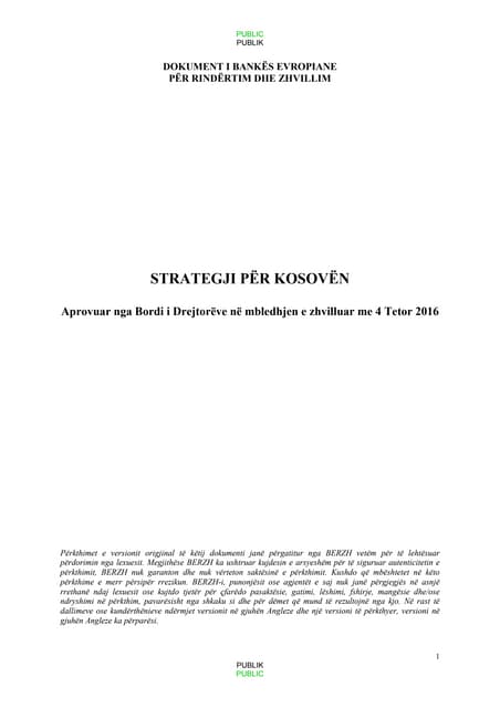 Banka Qendrore e Kosoves | PPTX