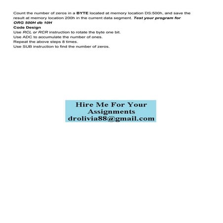 Count The Number Of Zeros In A Byte Located At Memory Locatipdf 8685
