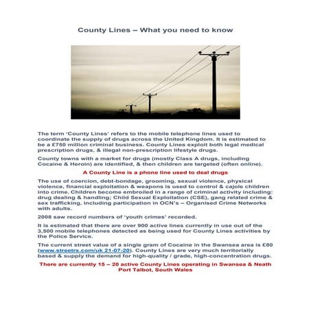 County Lines Fact sheet - A quick guide to what you need to know | PDF